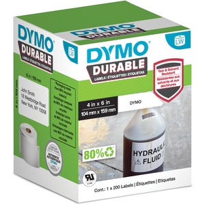 Dymo LW Durable Labels 4 3/32" x 6 17/64" Length - Rectangle - Direct ...