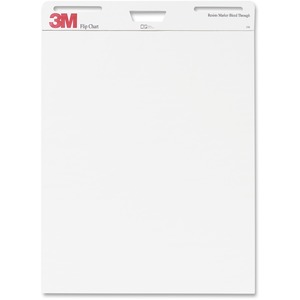 3M Flip Charts 40 Sheets - Plain - Stapled - 18.50 lb Basis Weight - 25 ...