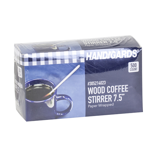 Wrapped Wood Coffee Stirrers 500/Box 7.5 Inch 10/500ct Boxes - FWSTIR