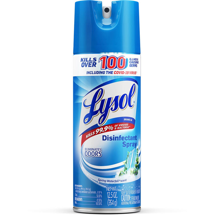 CLEARANCE Lysol Crystal Waters Disinfectant Spray 12/12.5oz Cans - LYSW12