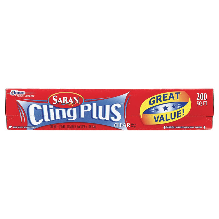 Saran Cling-Plus Film Wrap 200 sq ft 12/Case - SARAN