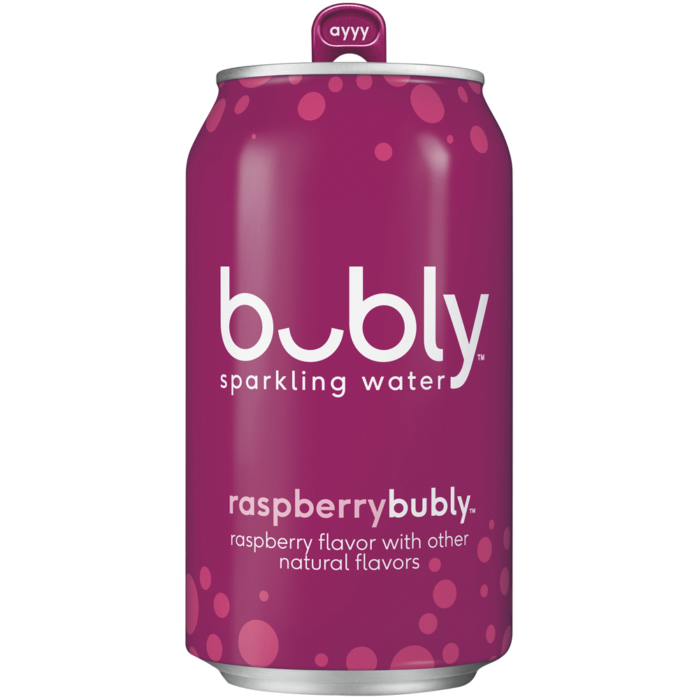 Bubly Sparkling Water Raspberry 24/12oz Cans - BWR