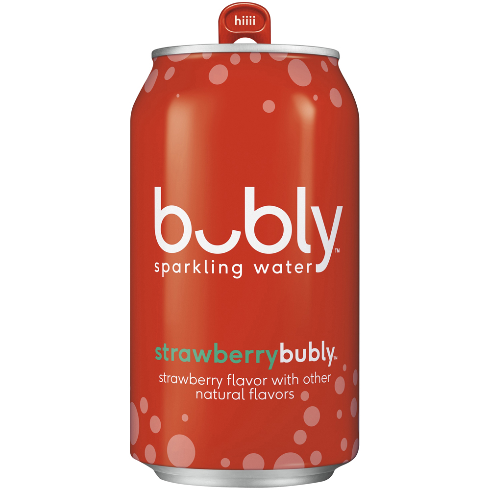 Bubly Sparkling Water Strawberry 24/12oz Cans - BWS