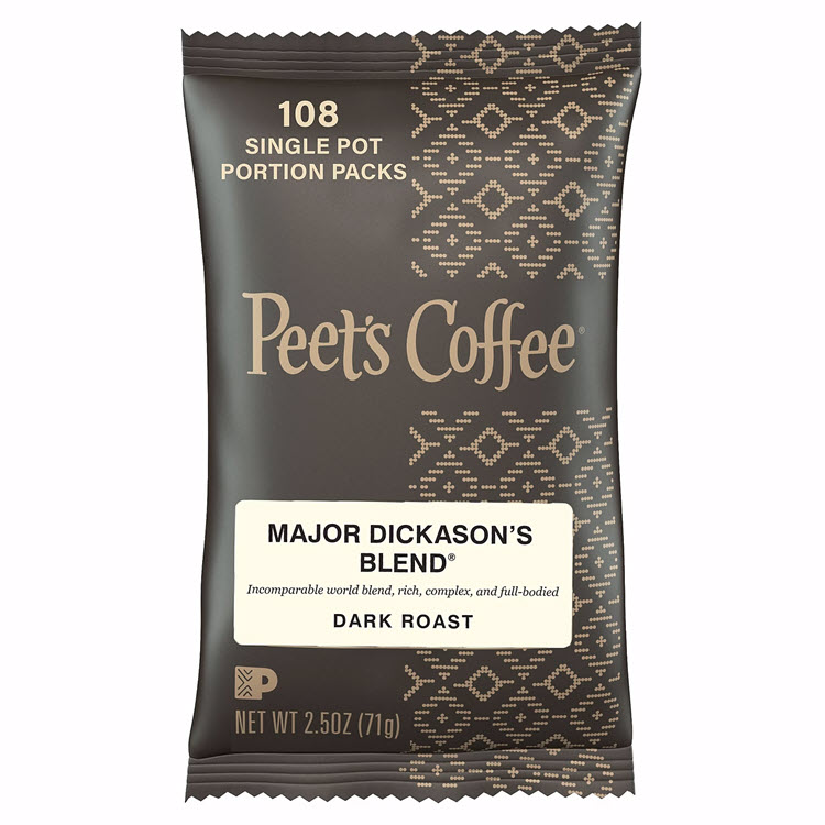 Peet's Coffee Major Dickason's Blend Ground 2.5oz 18/Box, 6 Boxes/Case - PMD250