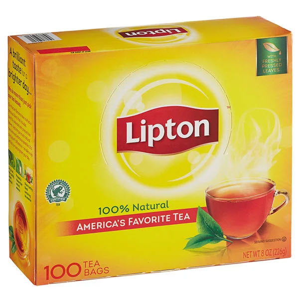 Lipton Classic Black Tea Bags 100ct 10/Case - TEAL