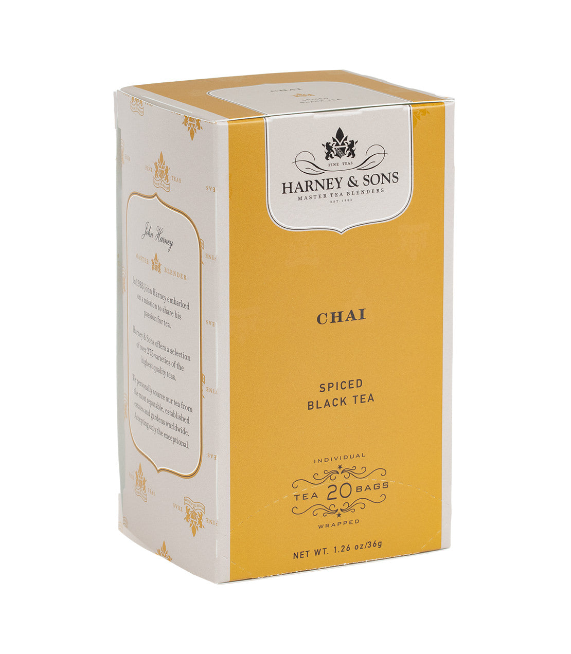 Harney & Sons Chai Tea 6-20ct bags per case - HARNEYCHAI