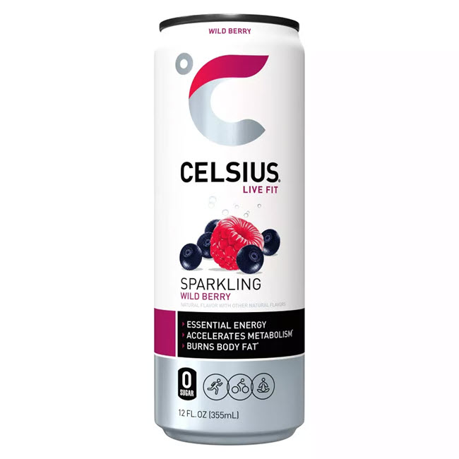 Celsius Sparkling Wild Berry Energy Drink 12/12oz Cans - CELWB