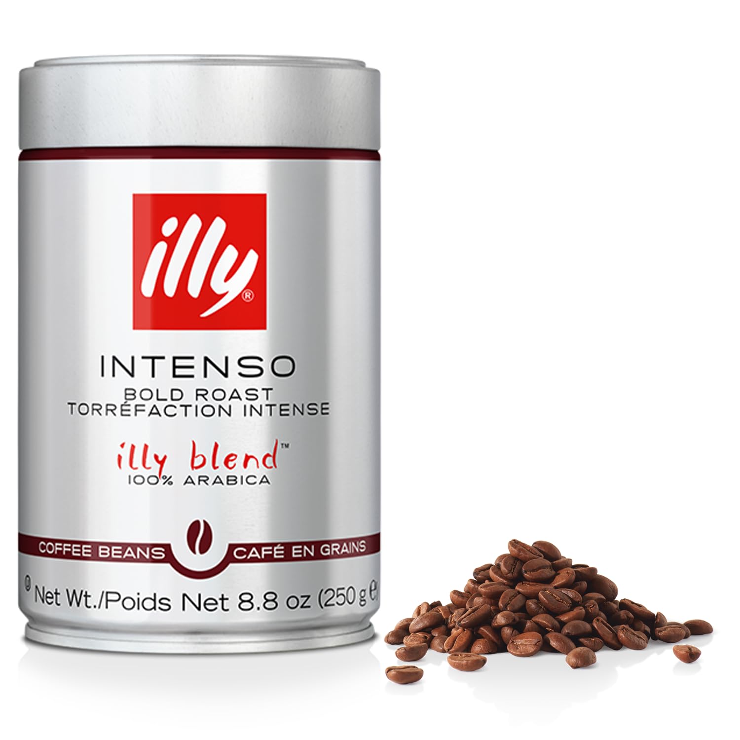 Illy Dark Roast Whole Bean Coffee - 6/8.8oz Cans per Case - ILYDRB