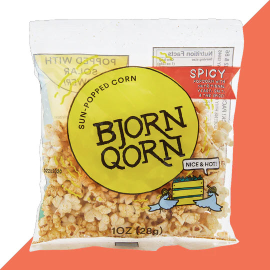 BjornQorn Spicy Popcorn 30/1oz Bags - BJORNS