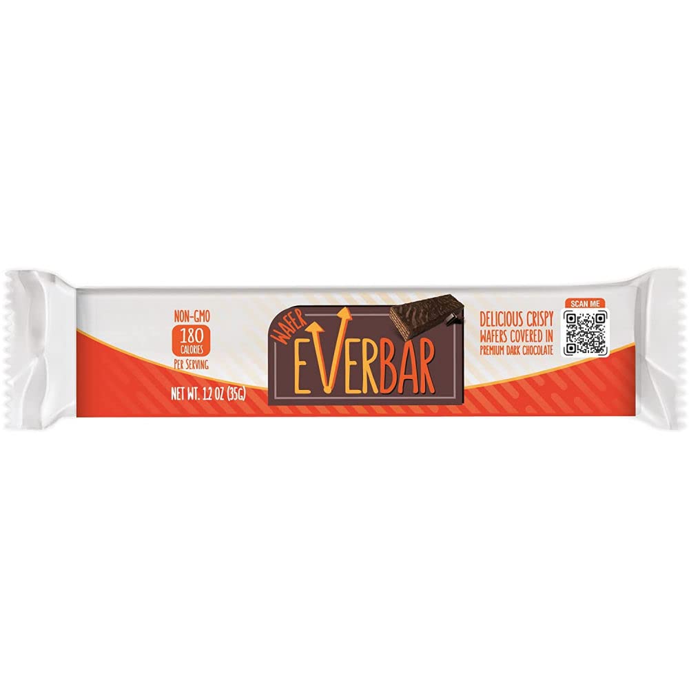 Everbar Dark Chocolate Wafer Bar 24/Box 6 Boxes/Case - EVER