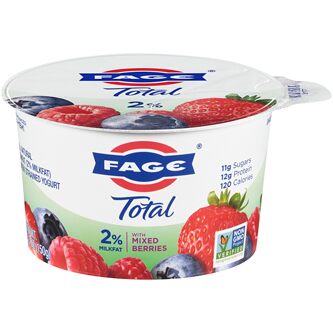 Fage Total 2% Mixed Berry Greek Yogurt 12/5.3oz Cups - FMB2