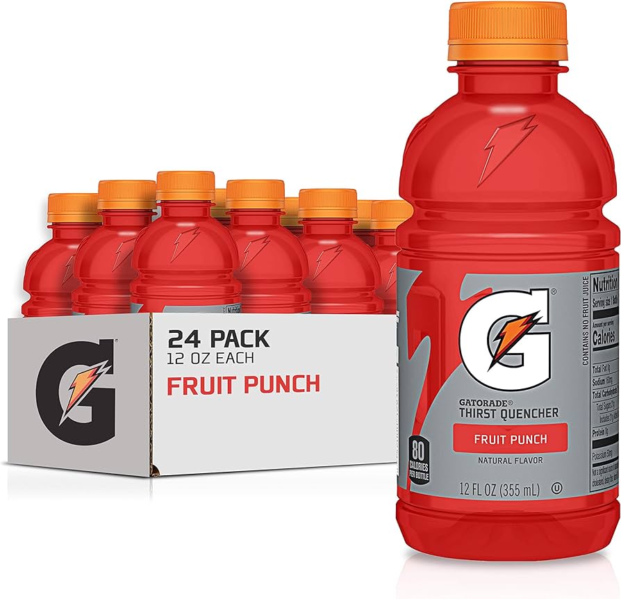 Gatorade Thirst Quencher Fruit Punch 12oz 24/12oz Bottles - GFP32C