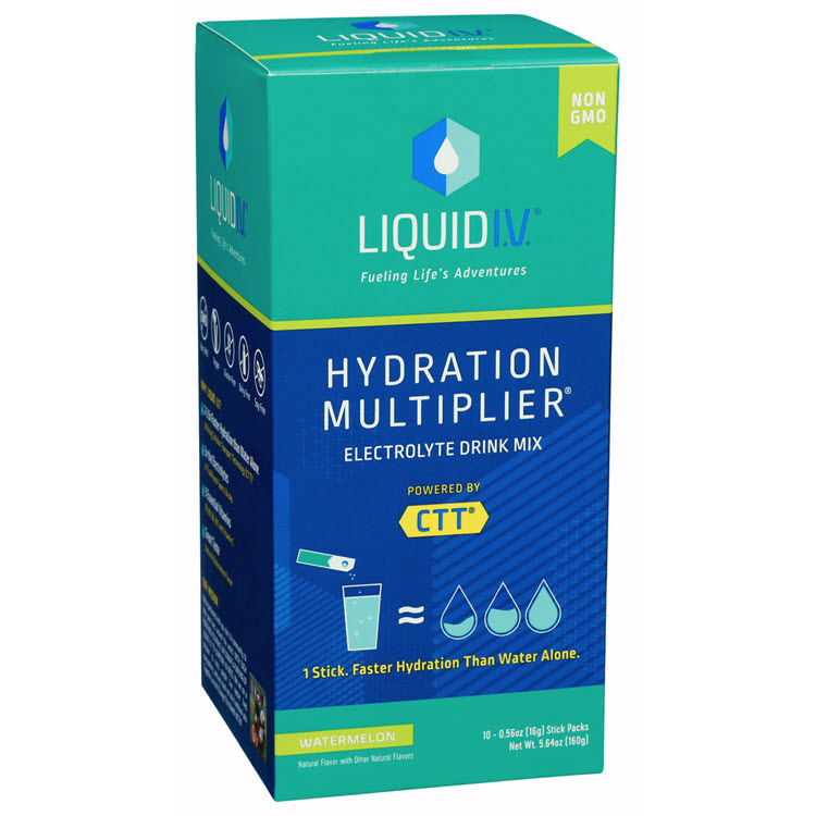Liquid IV Watermelon Electrolyte Drink Mix 10/Box - LIQIVW