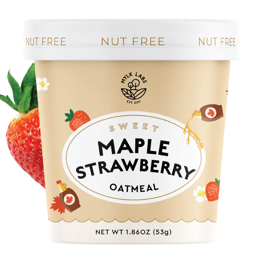Mylk Labs Maple Strawberry Oatmeal Cups 6/Pack - MLOMS