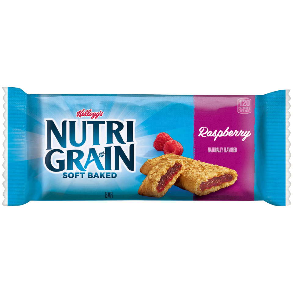 Kellogg's Nutri-Grain Raspberry Cereal Bars 12/8ct boxes per case - NGR