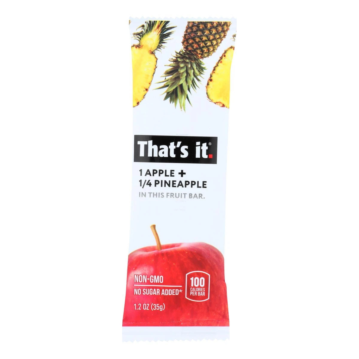 That's It Apples & Pineapple Fruit Bar 12/Box - TIAP
