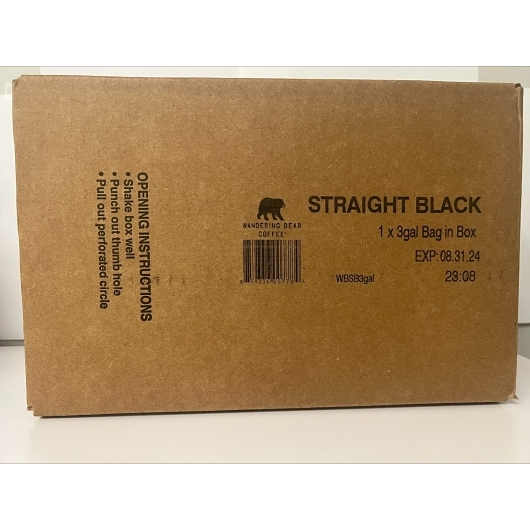 Wandering Bear Cold Brew Coffee 3 Gallon BIB For Kegerators - WBCBB3