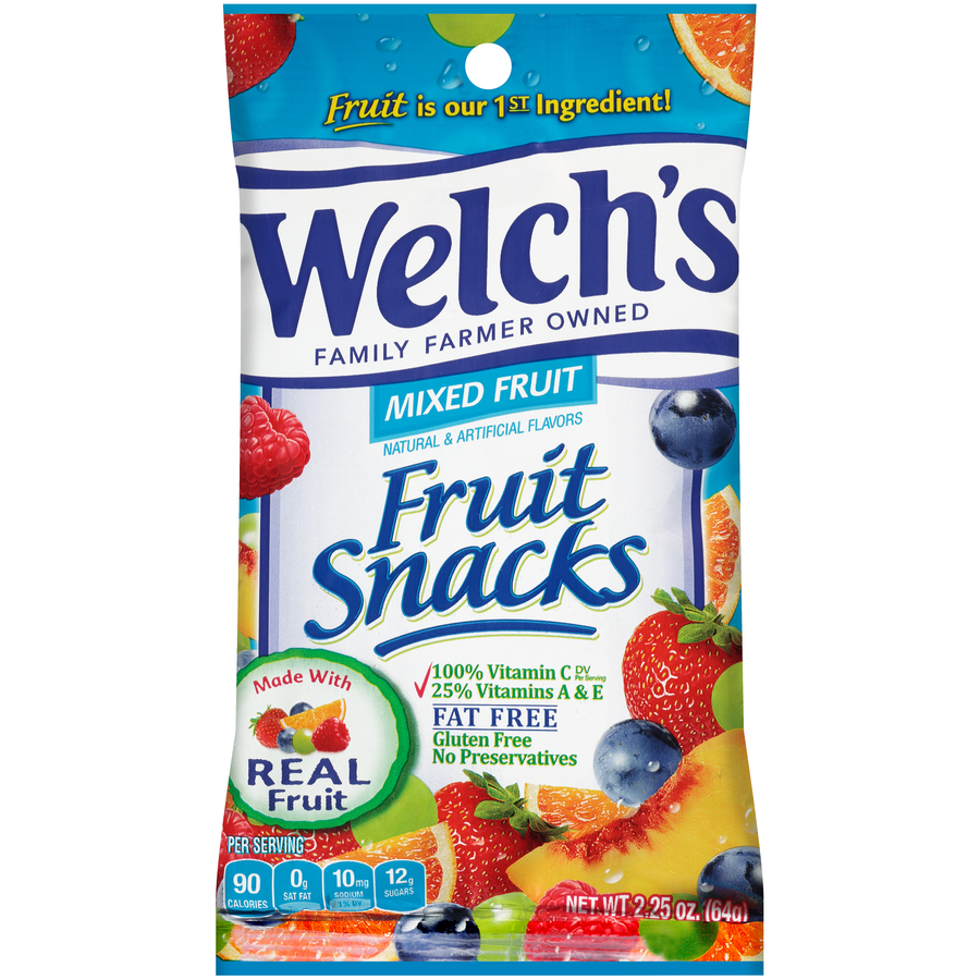 Welch's Mixed Fruit Snacks 48/2.25oz Bags - WMFFS